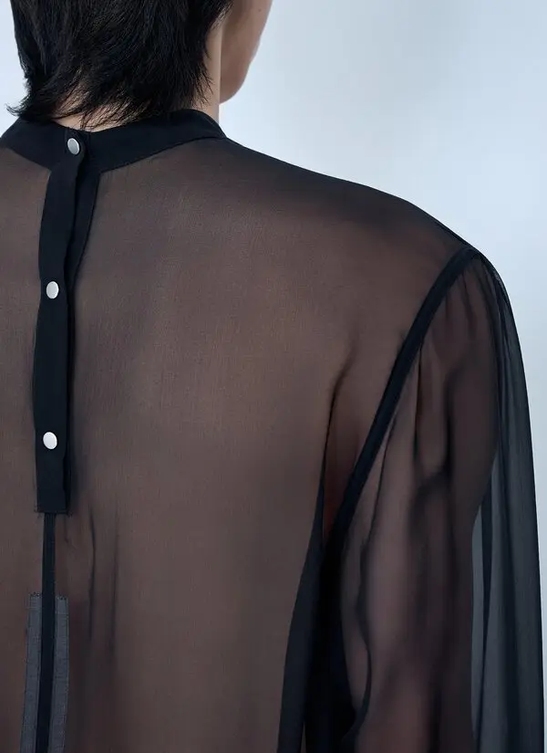 Rick Owens Sheer Panel Shirt