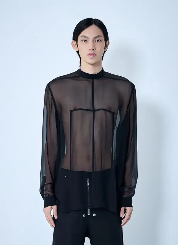 Rick Owens Sheer Panel Shirt