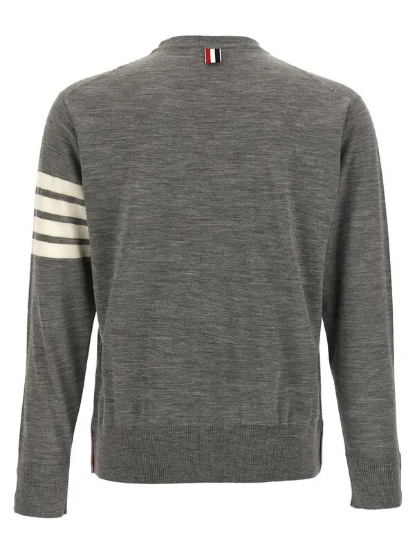 Thom Browne 4-bar Virgin Wool Pullover - Gray