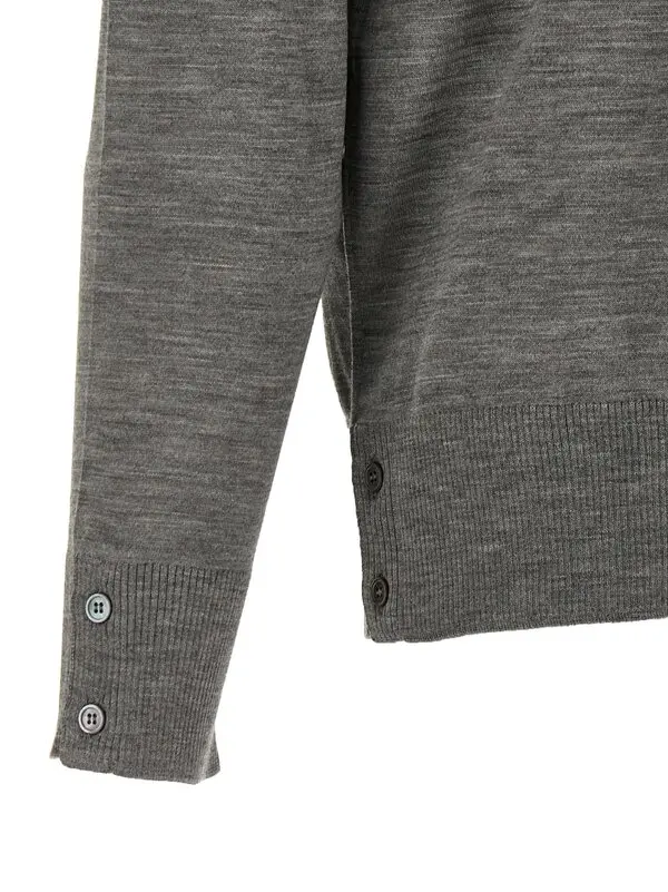 Thom Browne 4-bar Virgin Wool Pullover - Gray