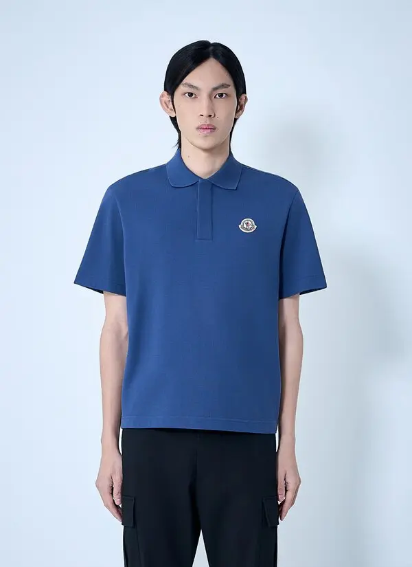 Moncler Piqué Polo Shirt - Blue