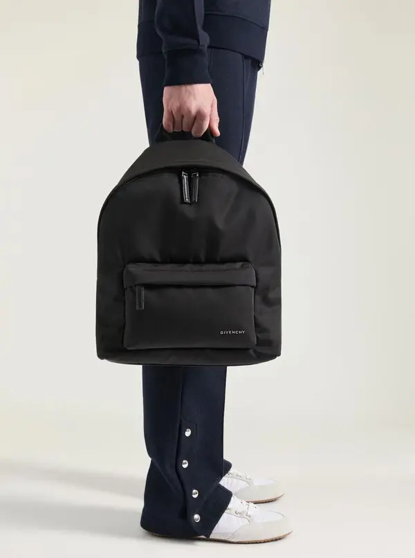 Givenchy Black Backpack With Adjustable Straps And Logo On The Front In Tech Fabric For