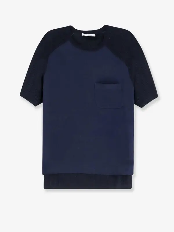 Max Mara Mxmgolfo Silk And Cashmere Top