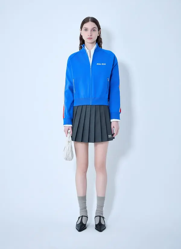Miu Miu Technical Yarn Zipper Sweatshirt
