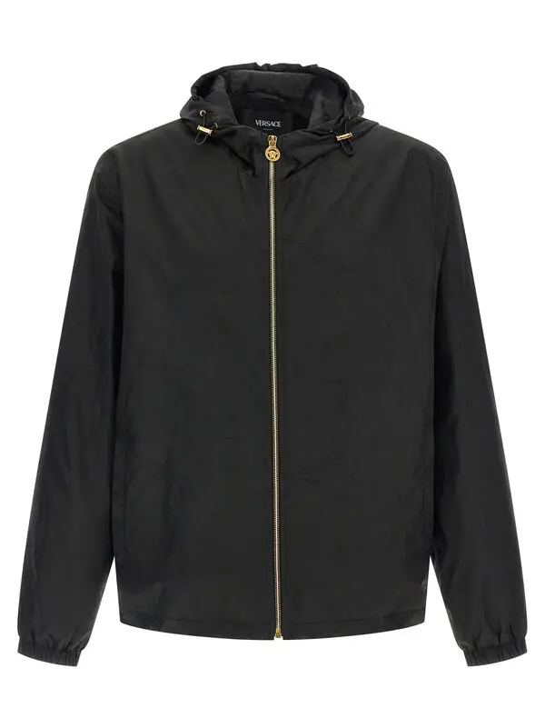 Versace Barocco Jacquard Windbreaker - Black