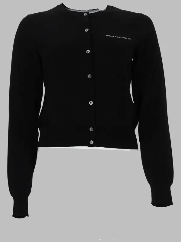 Alexander Wang Logo Cardigan - Black