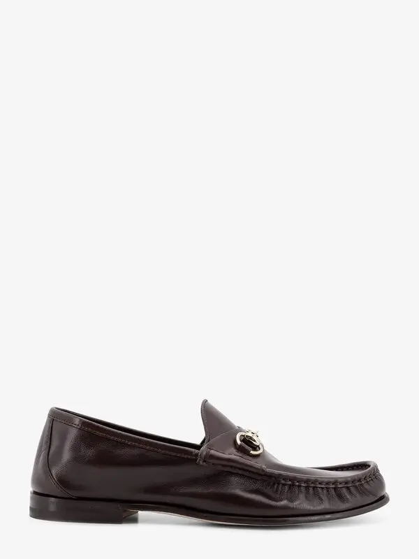 Gucci Lugano Leather Loafers - Brown