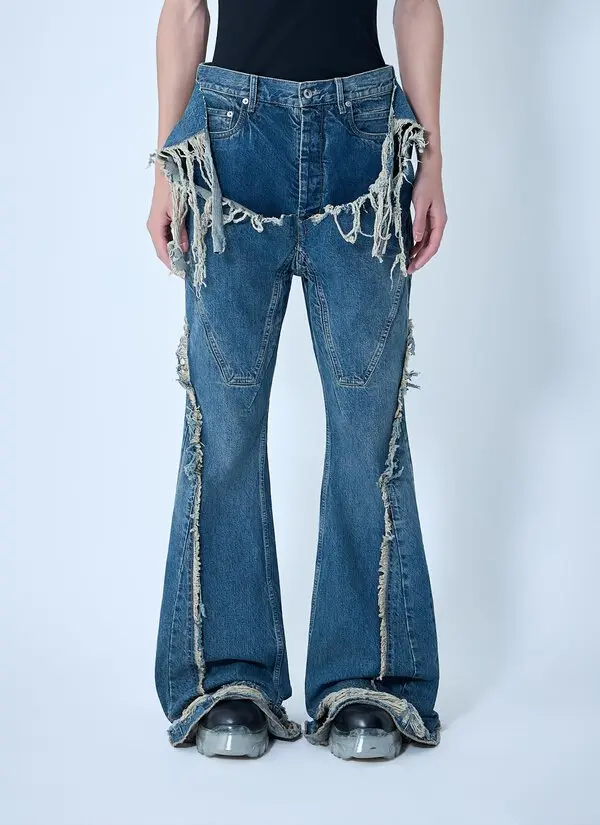 Rick Owens Slivered Bootcut Jeans