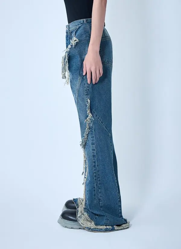 Rick Owens Slivered Bootcut Jeans
