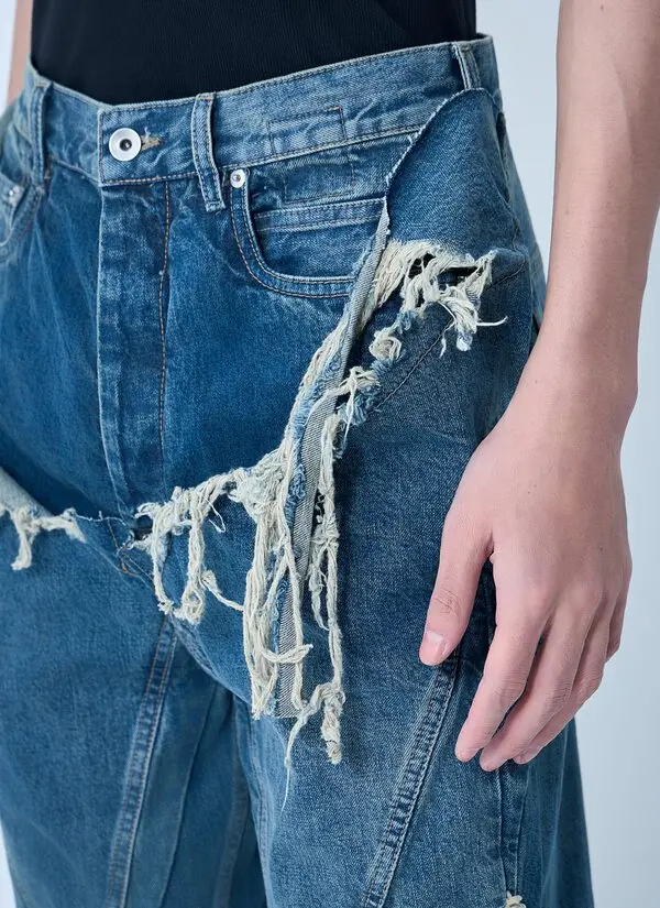 Rick Owens Slivered Bootcut Jeans