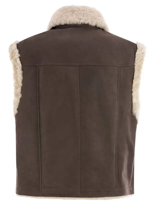 Brunello Cucinelli Sleeveless Shearling Outerwear