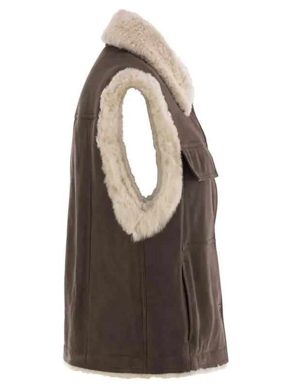 Brunello Cucinelli Sleeveless Shearling Outerwear