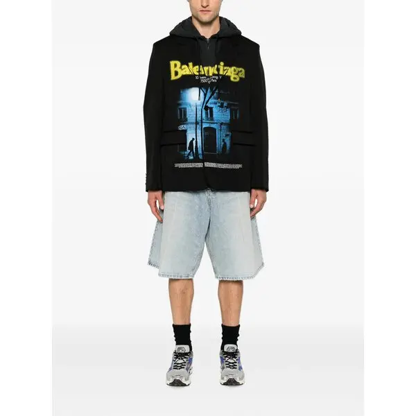 Balenciaga Grey Jackets Blazers