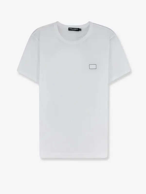 Dolce & Gabbana Cotton T-shirt With Iconic Detail - Multicolor