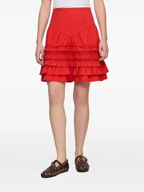 GANNI Organic Cotton Mini Skirt - Multicolor