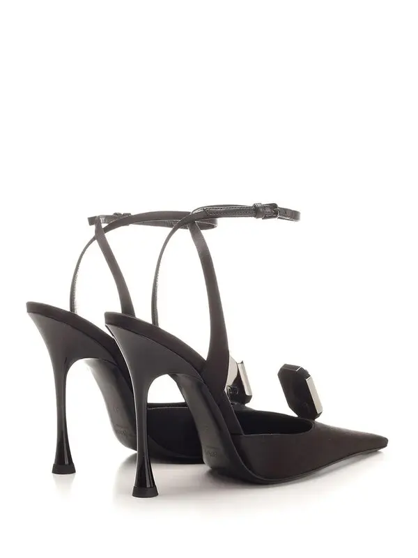 Saint Laurent Doville Satin Slingback