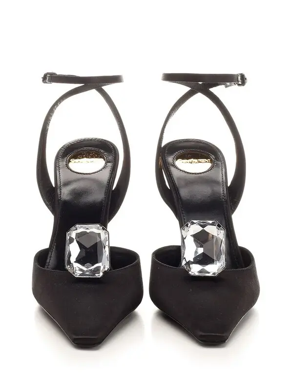 Saint Laurent Doville Satin Slingback