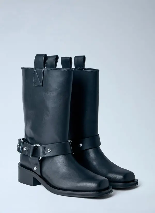 GANNI Mid Shaft Biker Boots
