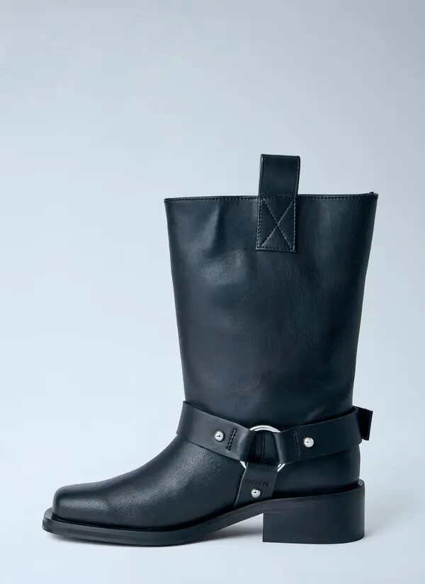 GANNI Mid Shaft Biker Boots
