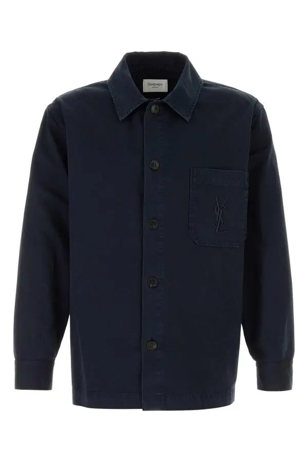 Saint Laurent Dark Cotton Shirt - Blue