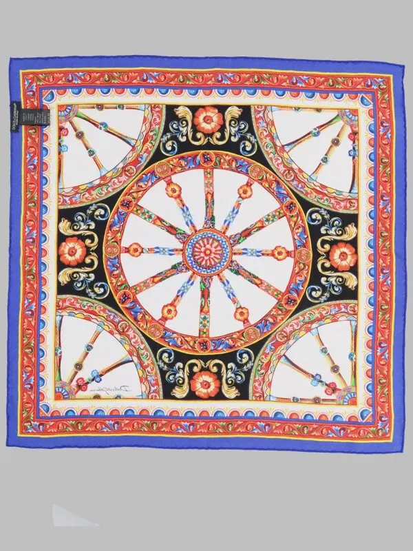 Dolce & Gabbana Foulard In Twill Di Seta - Black