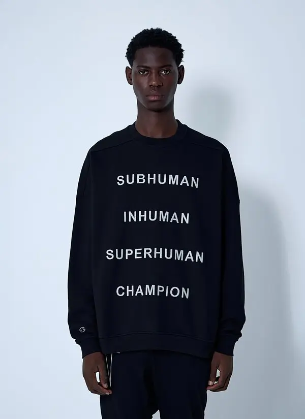 Rick Owens Text Print Sweatshirt