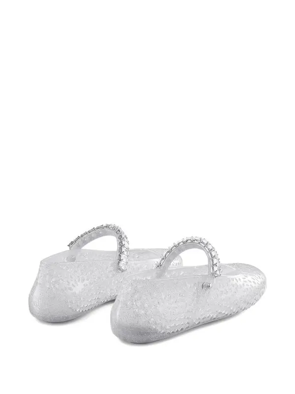 JIMMY CHOO Crystal Embellished Jelly Ballets - Multicolor