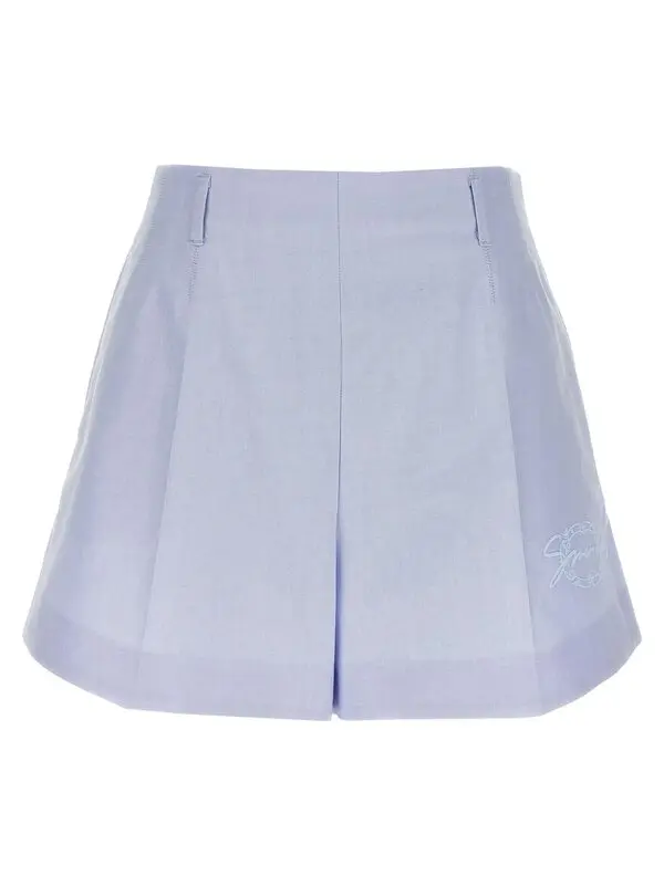 Givenchy Cotton Embroidered Shorts - Blue