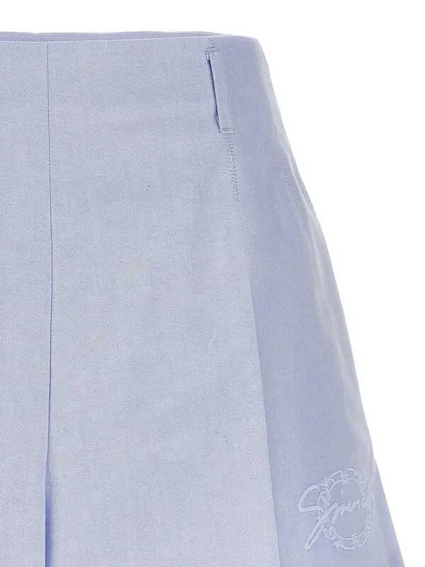 Givenchy Cotton Embroidered Shorts - Blue