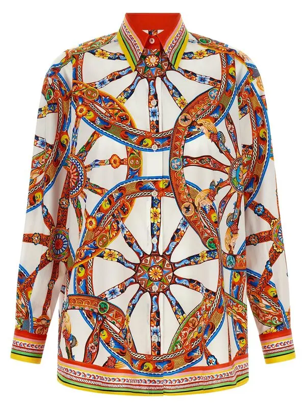Dolce & Gabbana Carretto Silk Twill Shirt - Multicolor