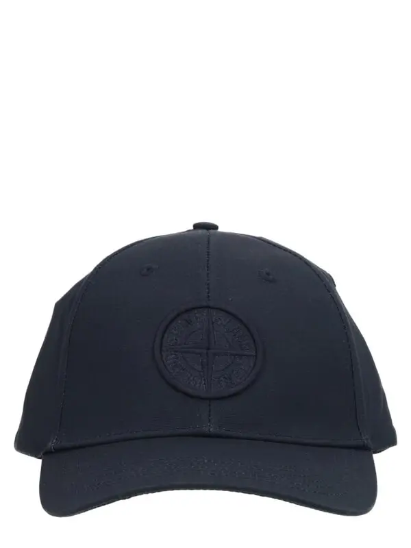 Stone Island Logo Baseball Cap - Blue