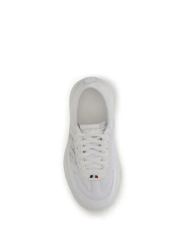 Moncler Altive Sneakers In Nubuck And Suede - White
