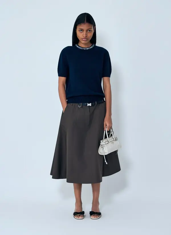 Prada Technical Fabric Circle Skirt