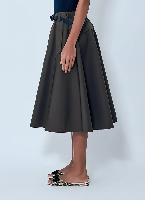 Prada Technical Fabric Circle Skirt - Green