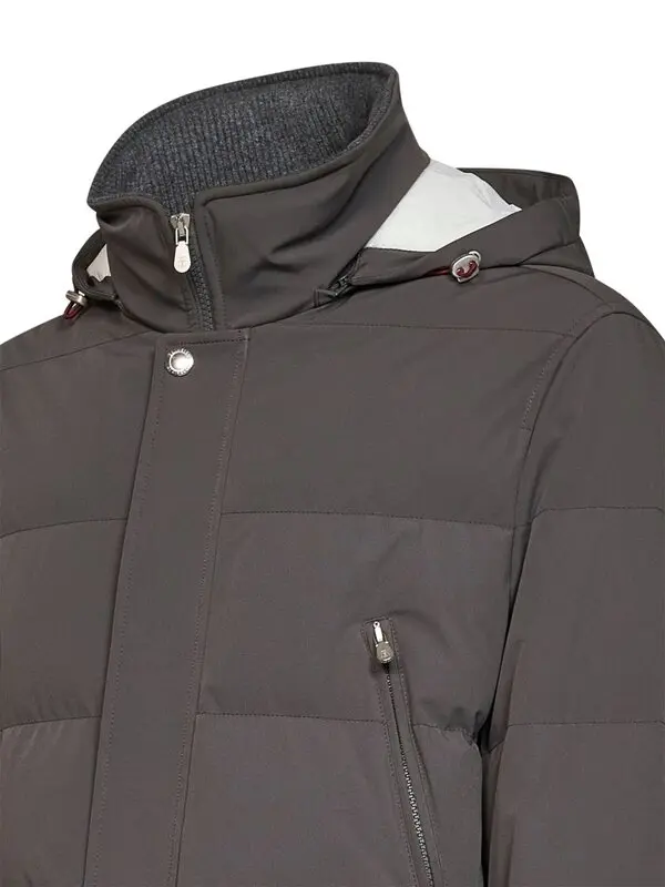 Brunello Cucinelli Hooded Down Jacket - Multicolor