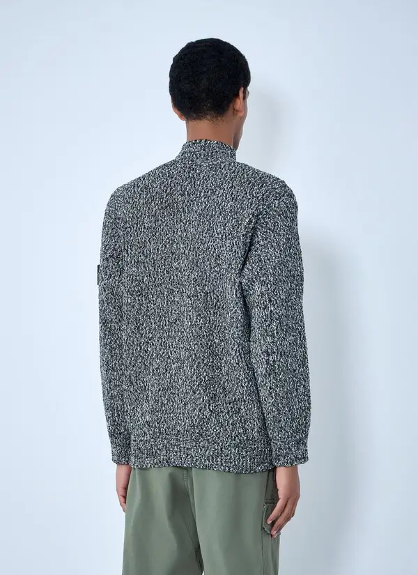 Stone Island Logo Patch Sweater - Black