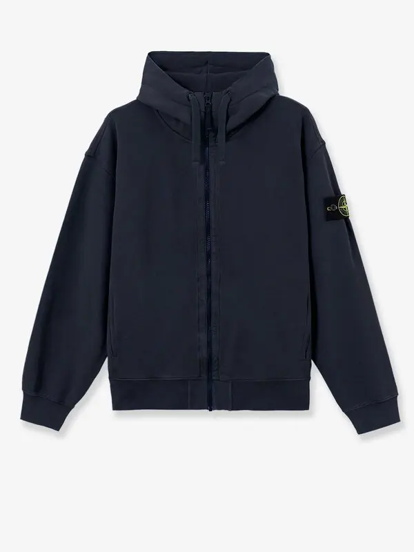 Stone Island Oversize Biologic Cotton Sweatshirt With Zip