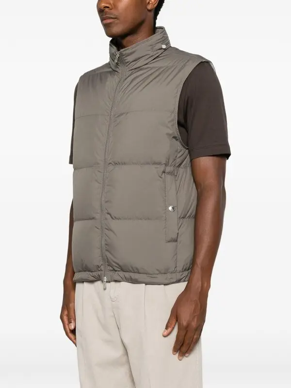 Brunello Cucinelli Stand Collar Down Vest - Multicolor