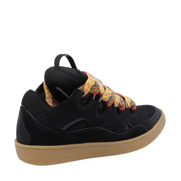 LANVIN Suede Curb Sneakers - Black