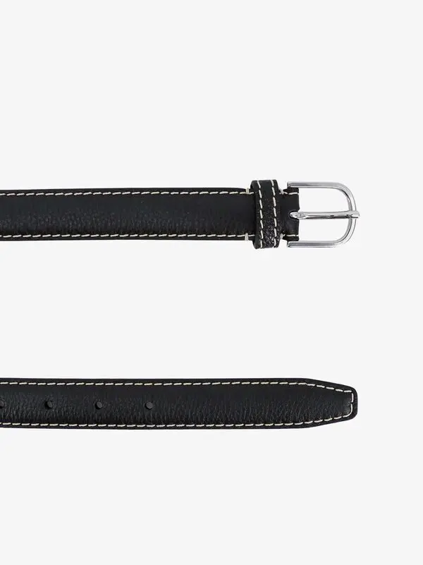 TOTEME Slim Grained Leather Belt - Black