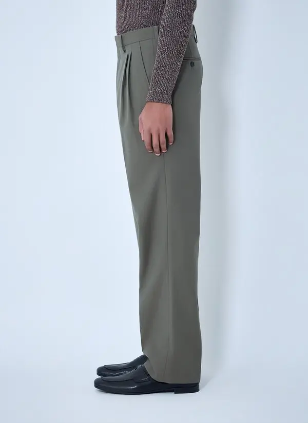 Prada Wide-leg Wool Pants