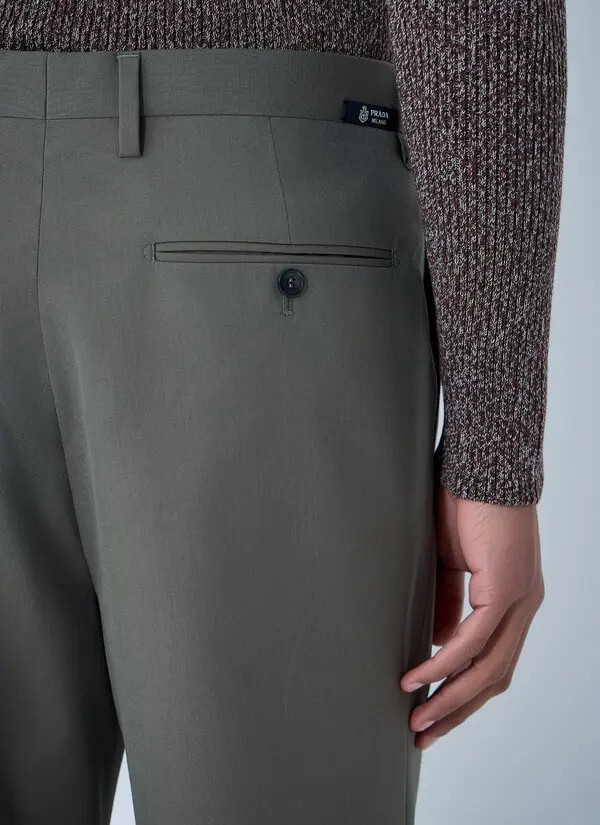 Prada Wide-leg Wool Pants