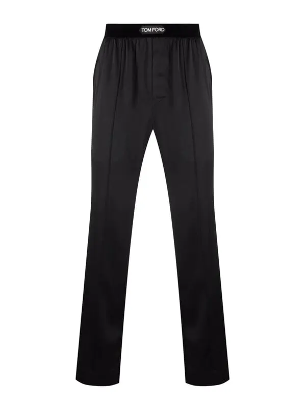 TOM FORD Silk Pajama Trousers - Black