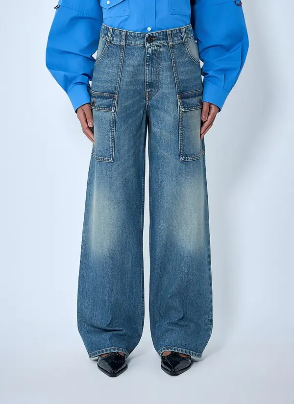 Miu Miu Cargo Denim Jeans