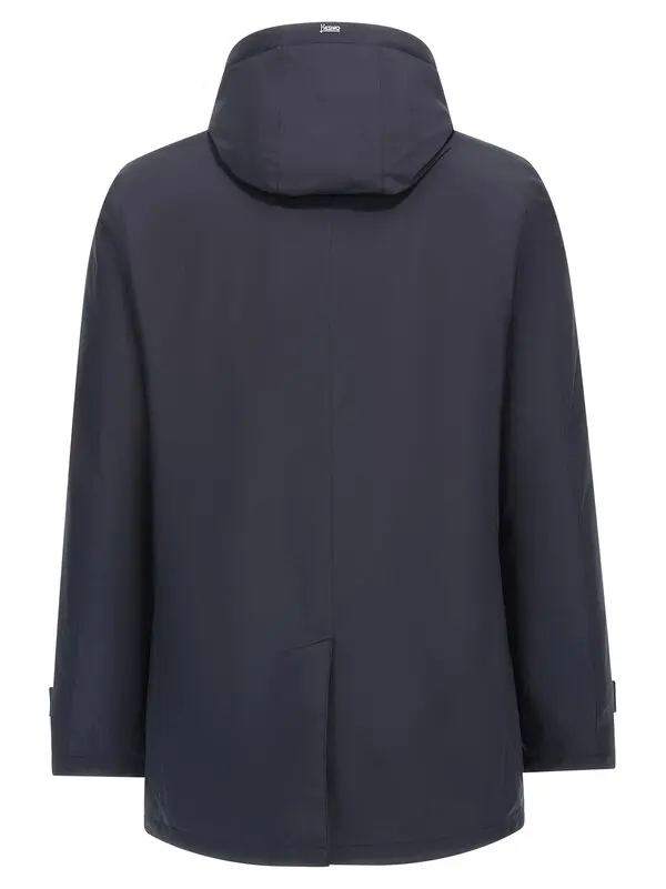 Herno Removable Hood Parka - Blue