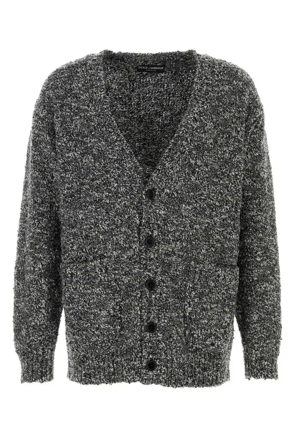 Dolce & Gabbana Two-tone Wool Blend Cardigan