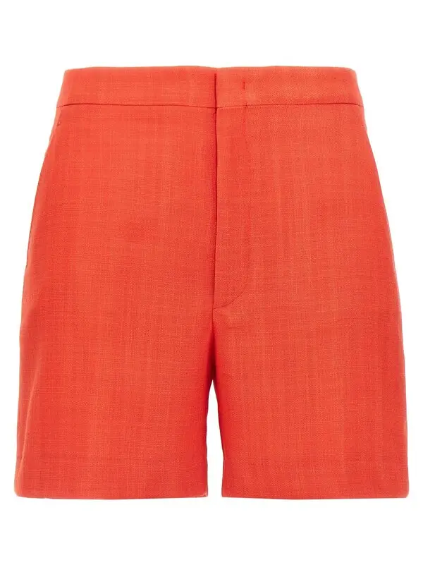 Tagliatore B-elle Viscose Blend Shorts - Red
