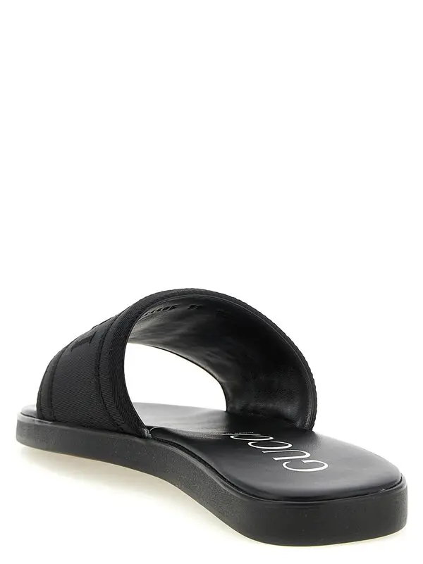 Gucci Jacquard Logo Slides - Black