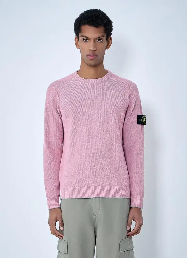Stone Island Crewneck Wool Sweater - Pink