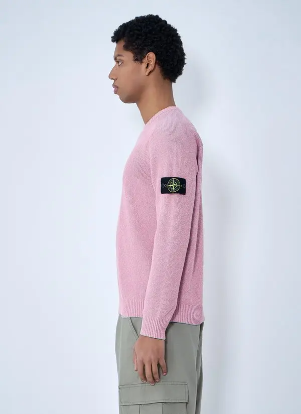 Stone Island Crewneck Wool Sweater - Pink